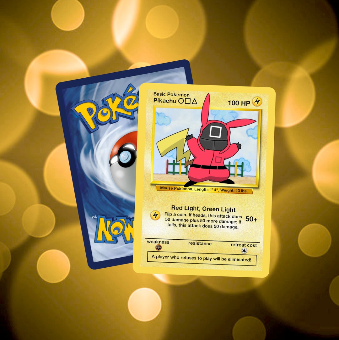 Pikachu Squid Game Custom Card - Etsy UK