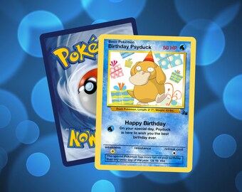 PRINTABLE Mochi Psyduck Birthday Card Instant Download Printable Card ...