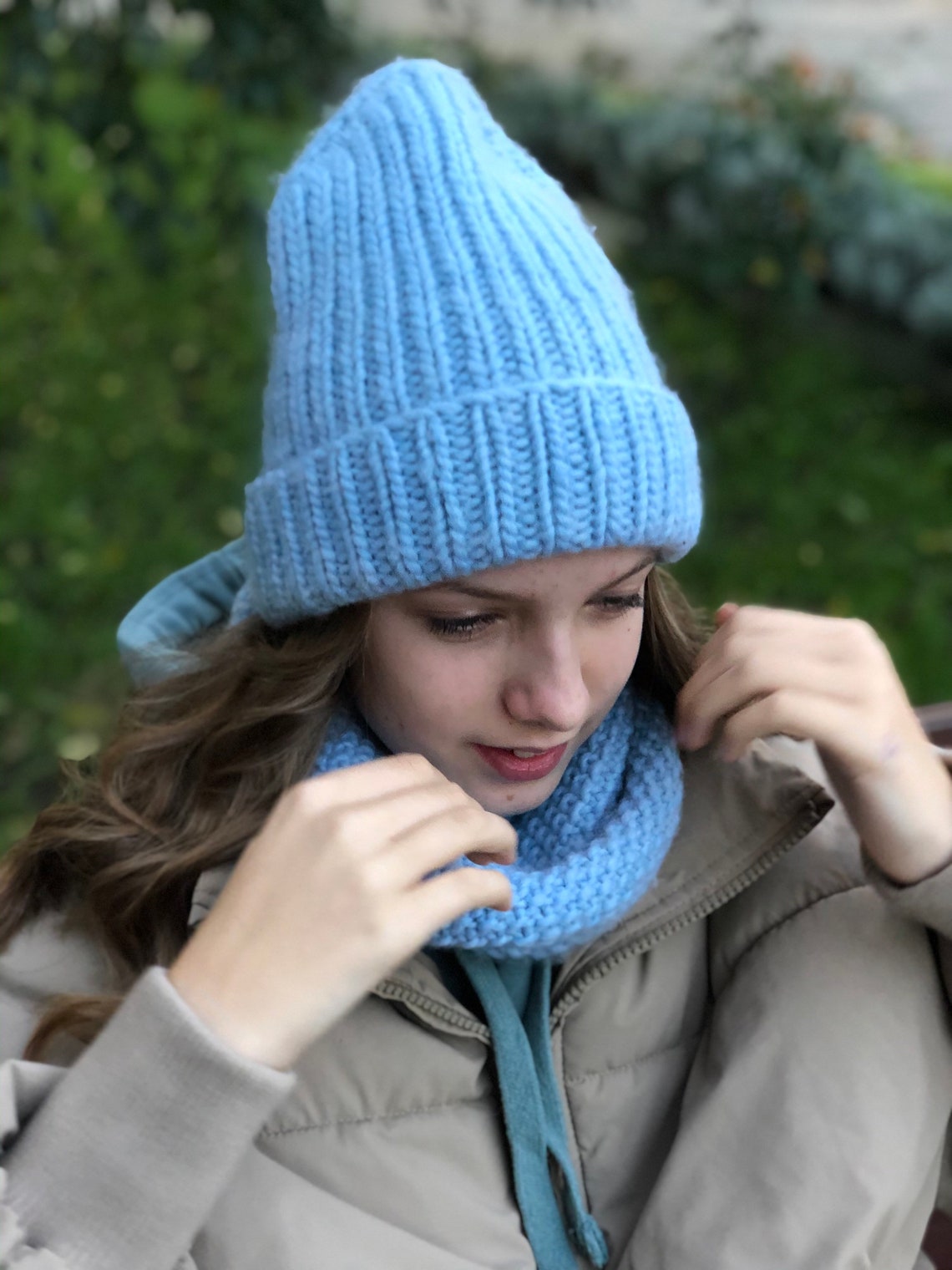 Warm Winter Set, Winter Hat, Winter Snood, Had and Snood, Chunky Set ...