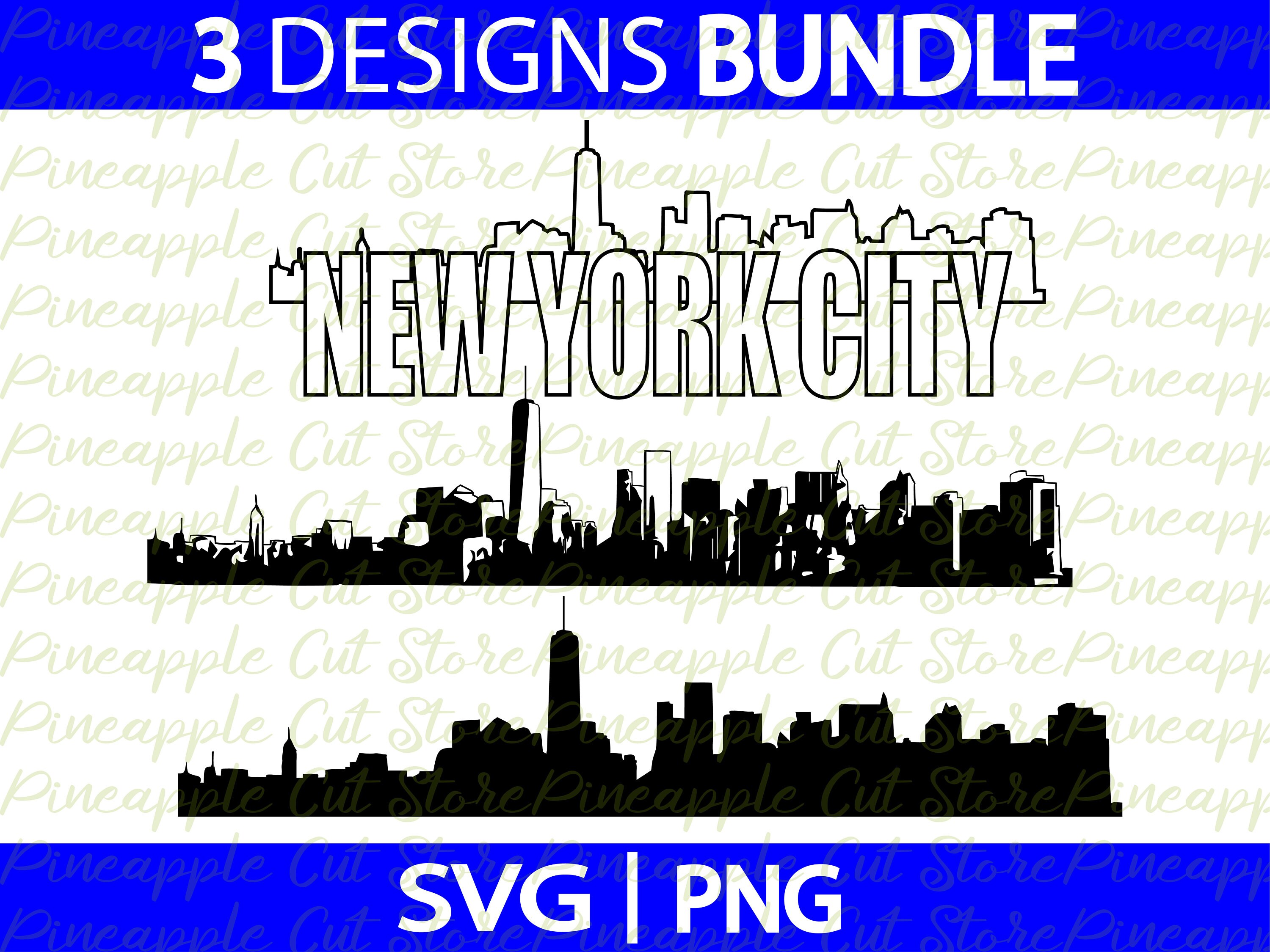 City Skyline SVG/PNG New York Svg City Silhouette Vector - Etsy
