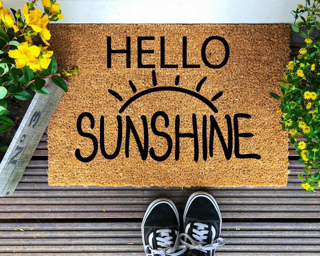 Hello Sunshine Mat Svg, Doormat Svg, Door Mat Svg, Doormat Svg Cut ...