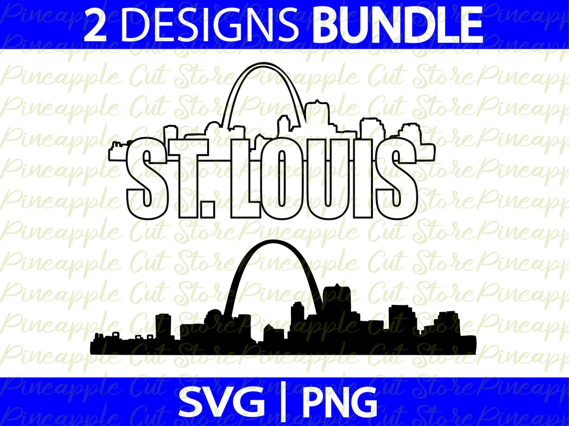 City Skyline SVG/PNG St. Louis Svg City Silhouette Vector | Etsy