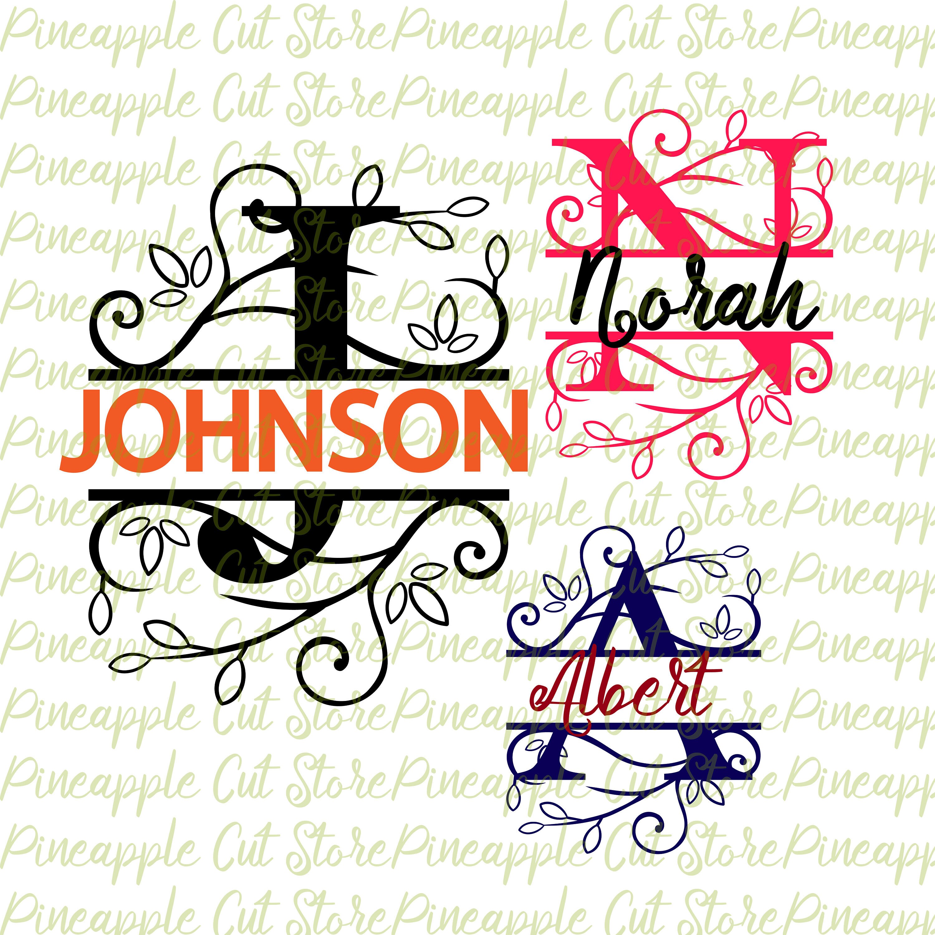 Split Monogram SVG Monogram Svg Split Monogram Alphabet Svg - Etsy