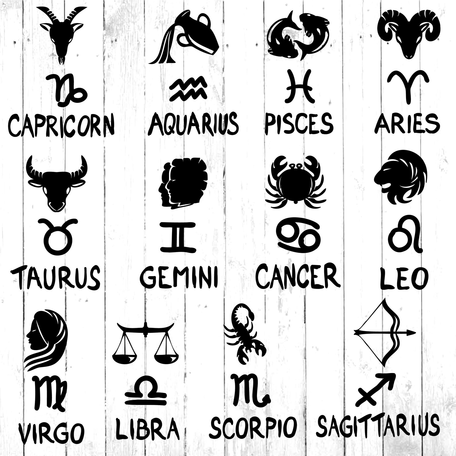 Sternzeichen SVG Bundle, Sternzeichen Svg, Astrologie Svg, Horoskop Svg ...