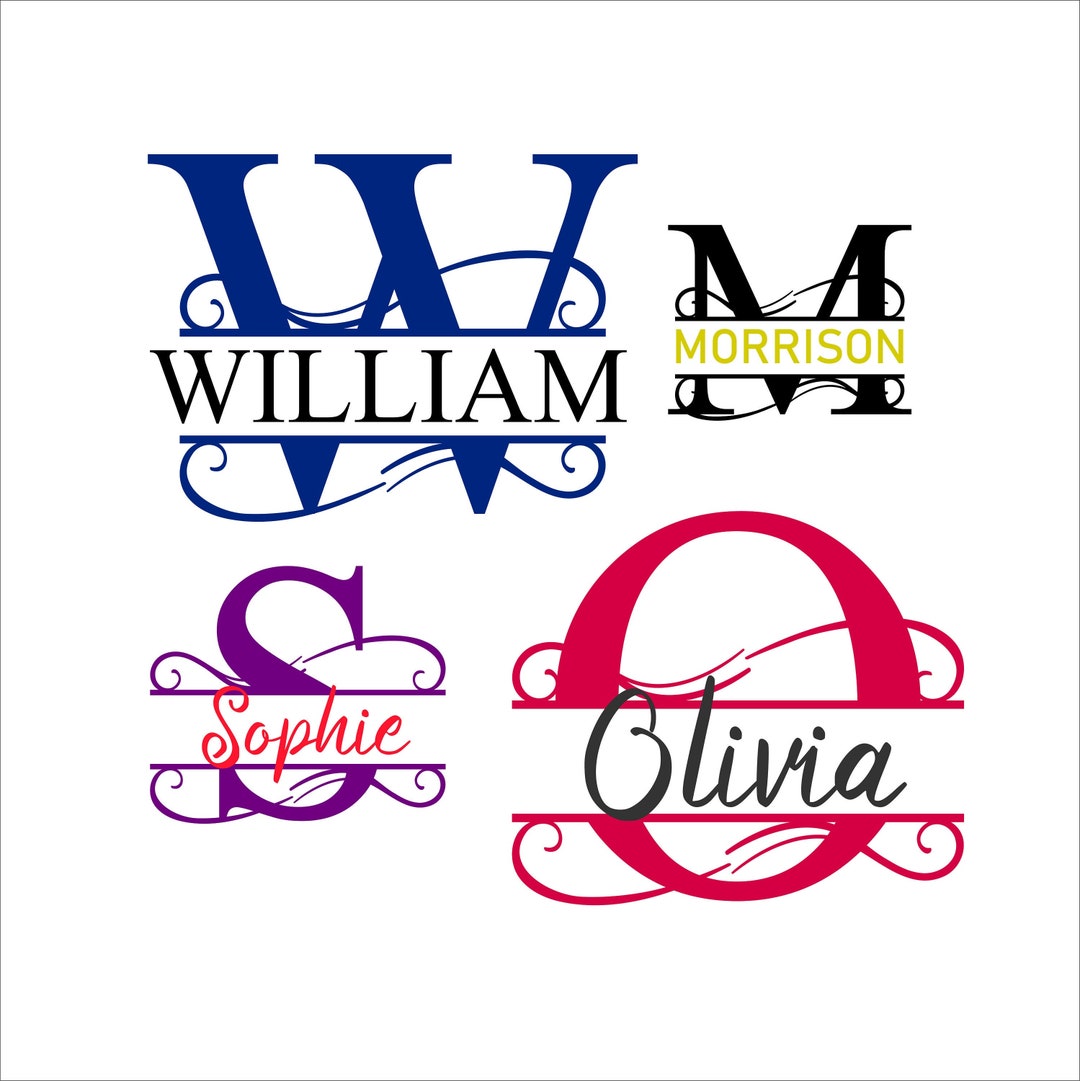 Split Monogram SVG, Monogram Svg, Split Monogram Alphabet Svg, Letters ...