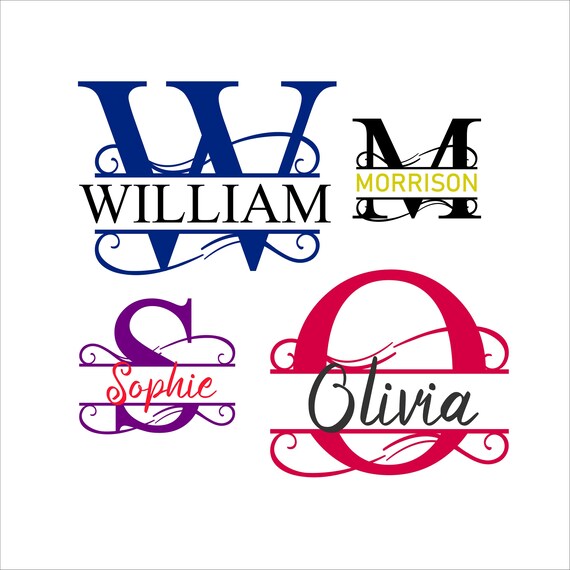 Split Monogram SVG Monogram Svg Split Monogram Alphabet Svg | Etsy
