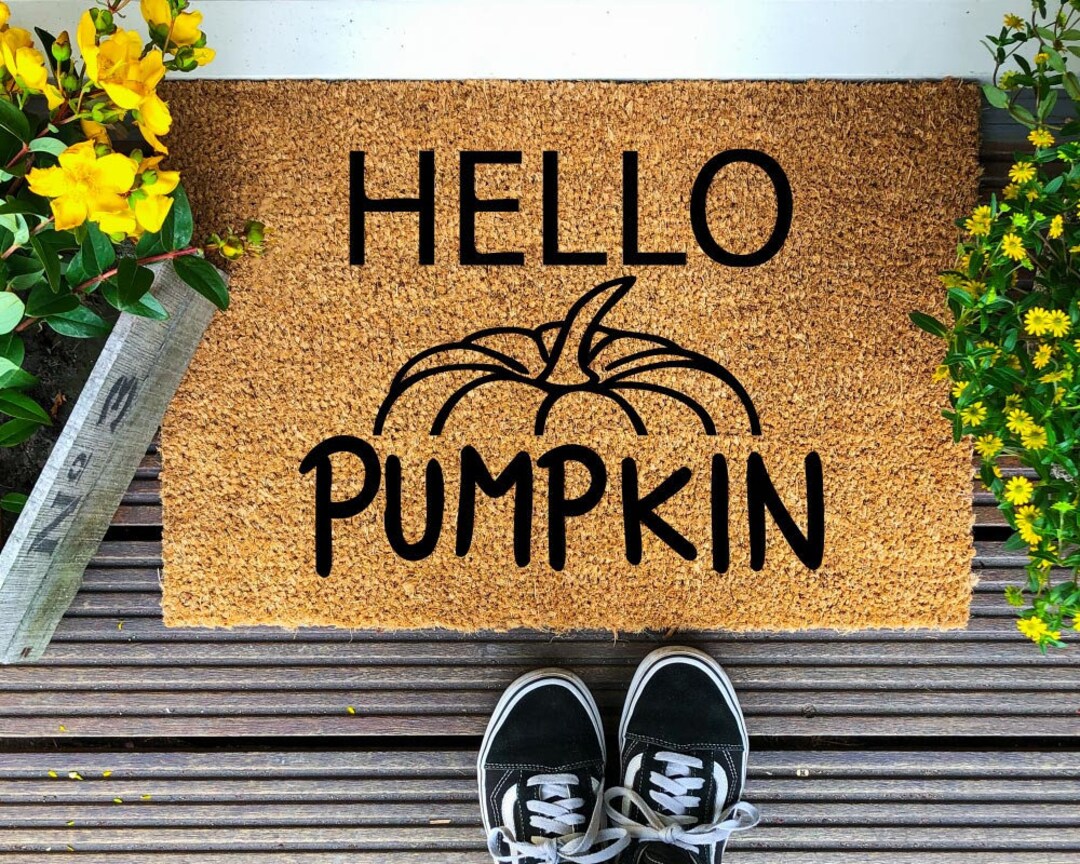 Hello Pumpkin Mat Svg, Doormat Svg, Door Mat Svg, Doormat Svg Cut ...