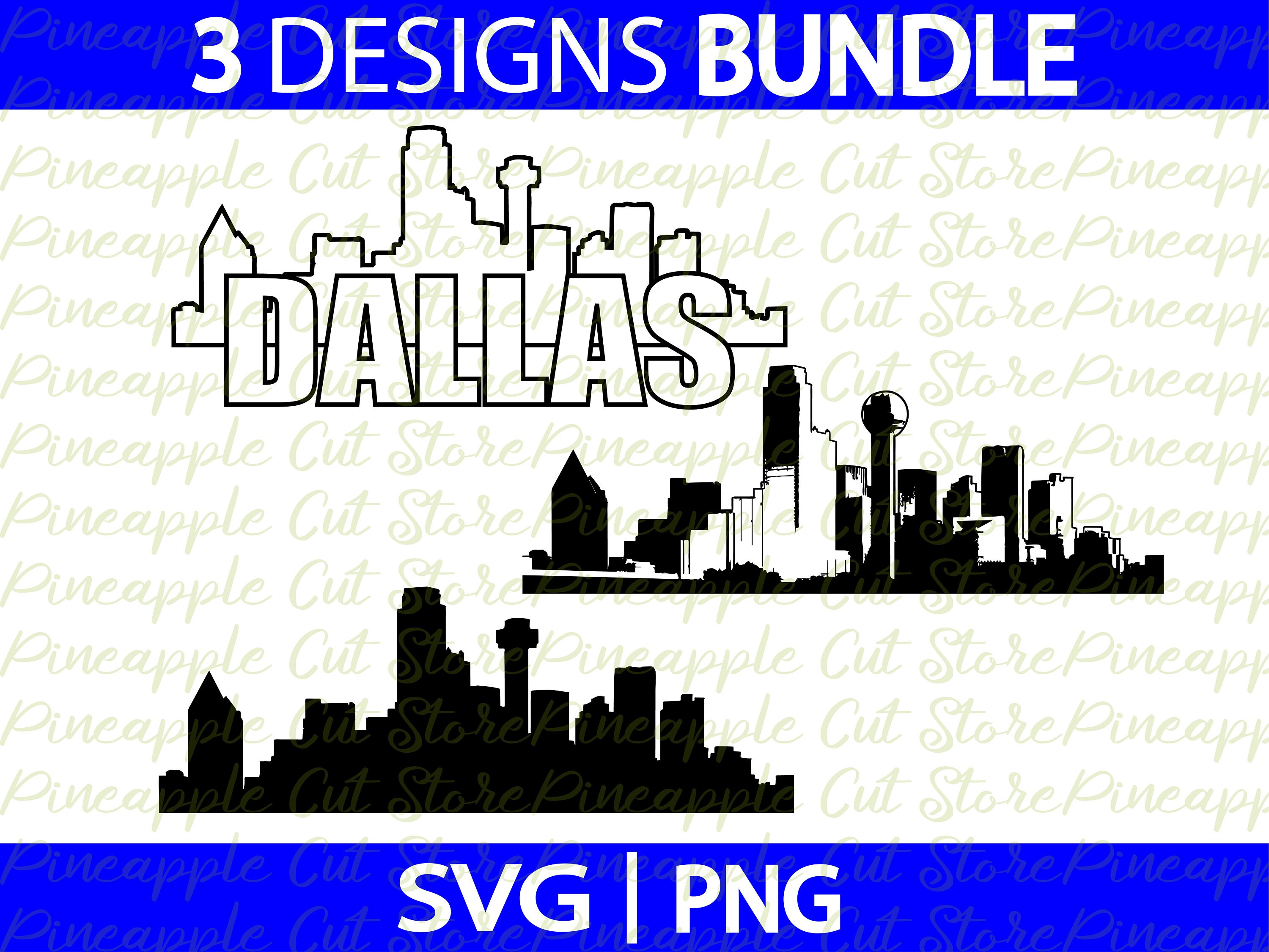City Skyline SVG/PNG, Dallas Svg, City Silhouette Vector File, City ...