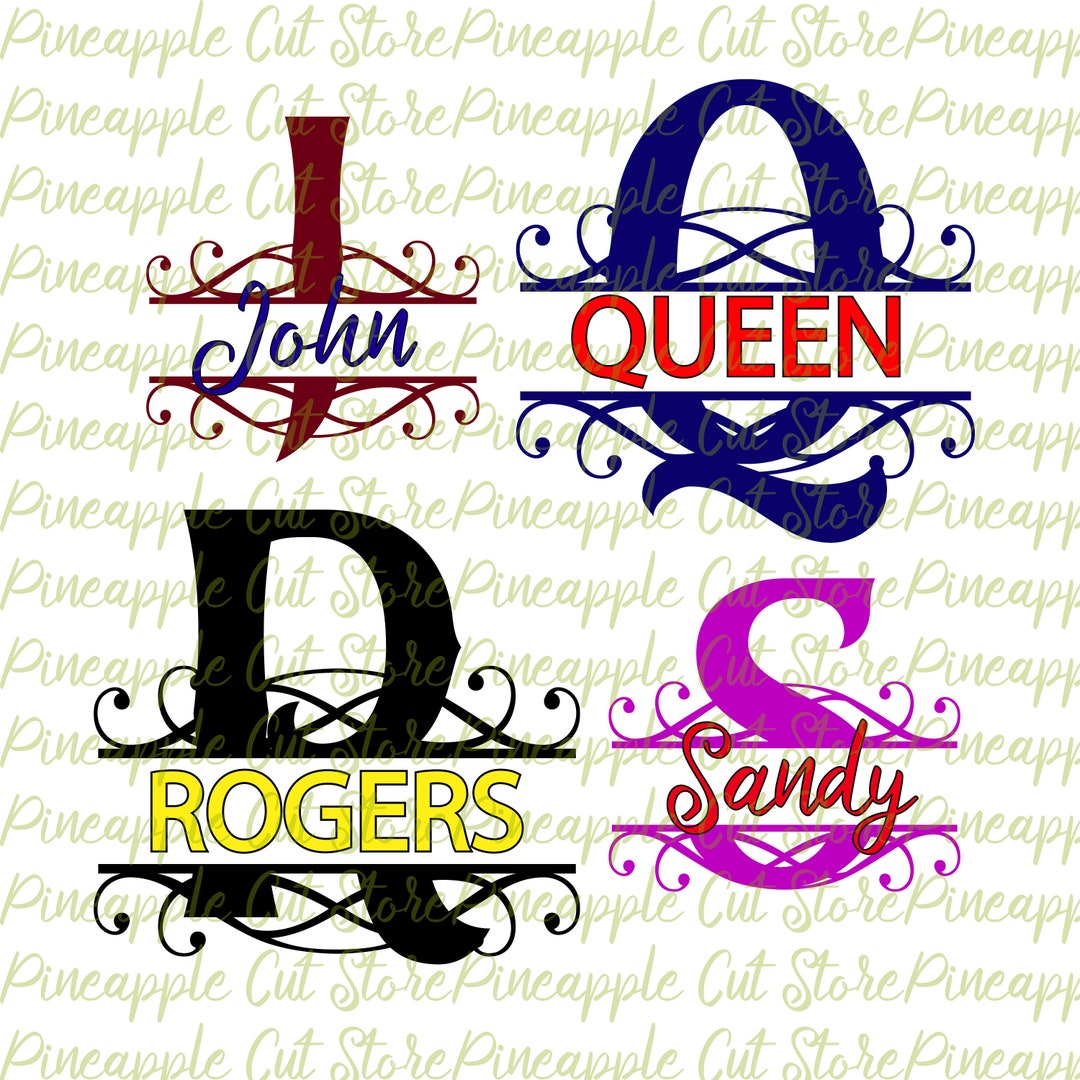 Split Monogram SVG, Monogram Svg, Split Monogram Alphabet Svg, Letters ...