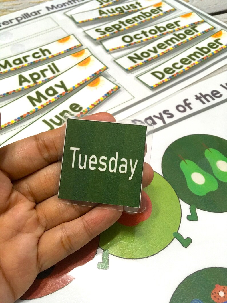 The Very Hungry Caterpillar DAYS of the Week, MONTHS of the Year - Etsy