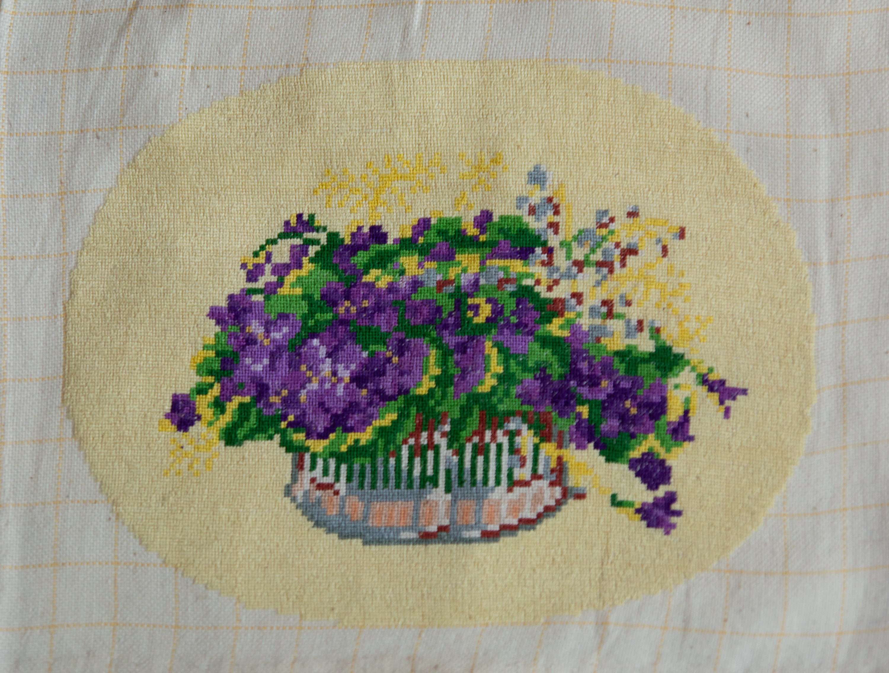 The Violets Cross-stitch - Etsy