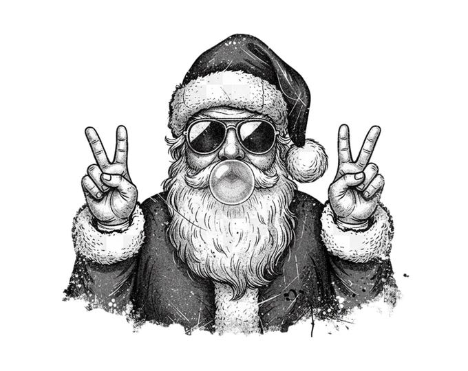 Vintage Santa, Santa Blowing Bubbles, Instant Download, Transparent ...