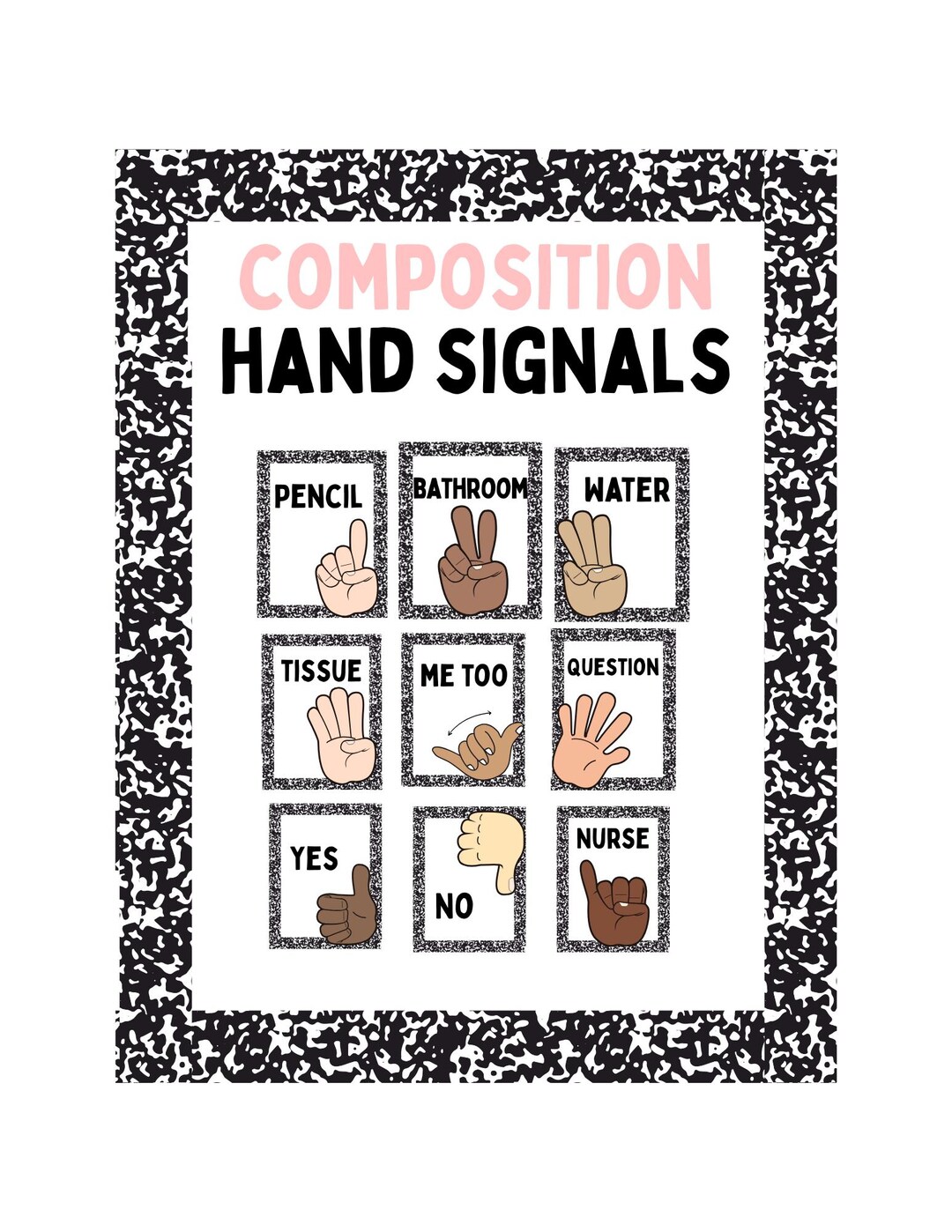 Hand Signals for Classroom Management| Teacher Printable | Education ...