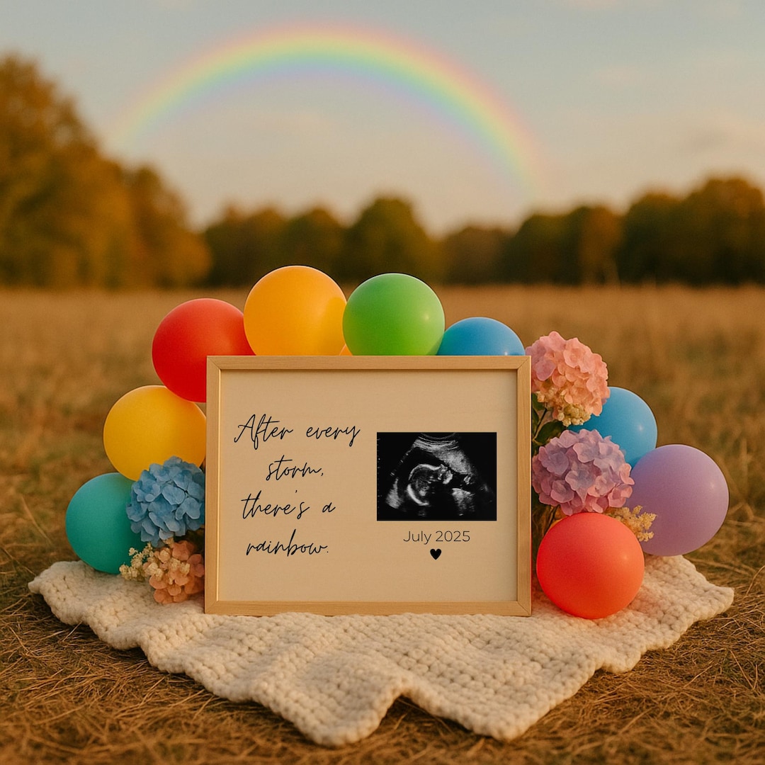 Rainbow Baby Pregnancy Announcement | Rainbow Baby Announcement | Baby ...