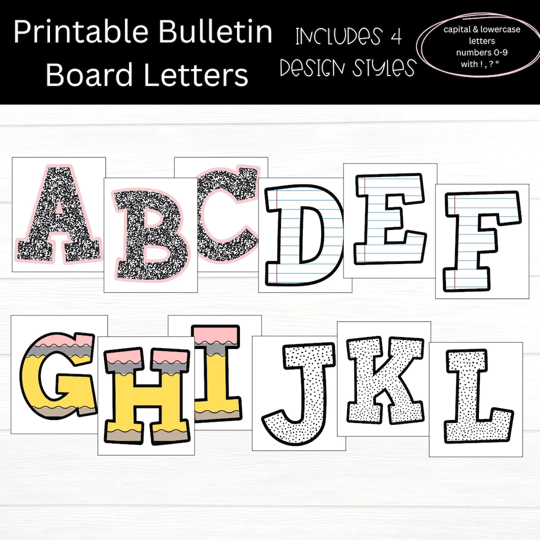 Bulletin Board Alphabet Letters | Classroom Decor | Teacher Printable ...