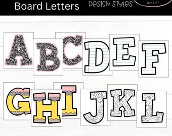 School Supply Bulletin Board Alphabet Letters Classroom Decor Teacher ...