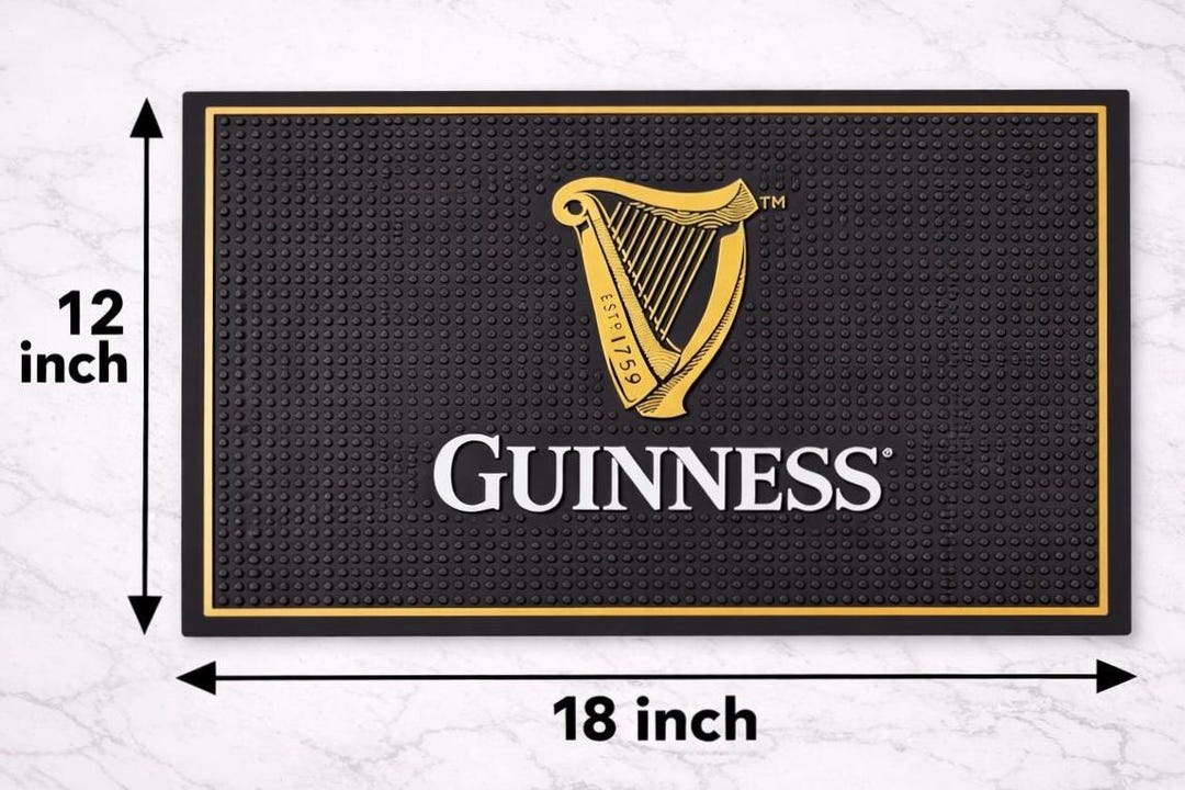 Guinness Beer Bar Drip Mat Rubber PVC 12" X 18" New, Unused - Etsy