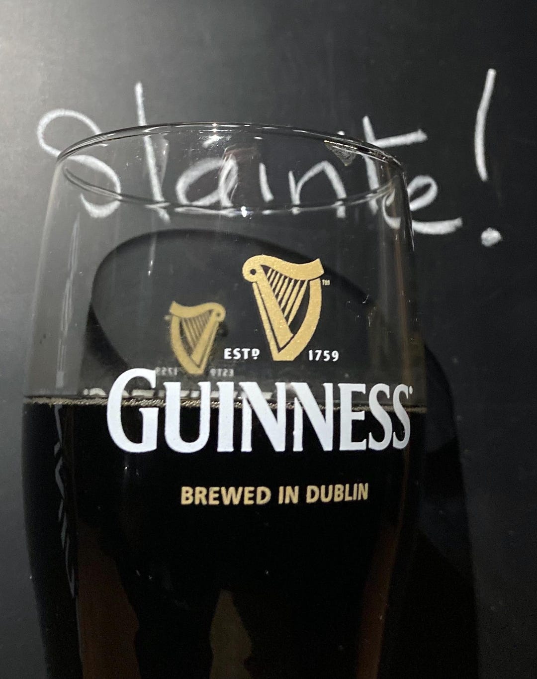 Vintage Guinness 20 Oz Tulip Pint Glass Split the G Like They Did From ...