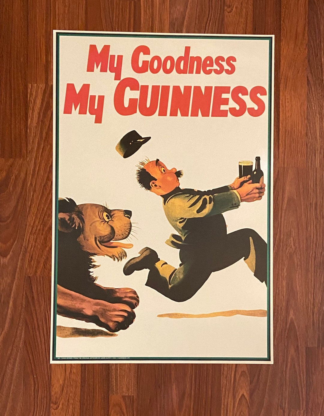 Vintage Guinness Poster Lion My Goodness My Guinness John Gilroy - Etsy