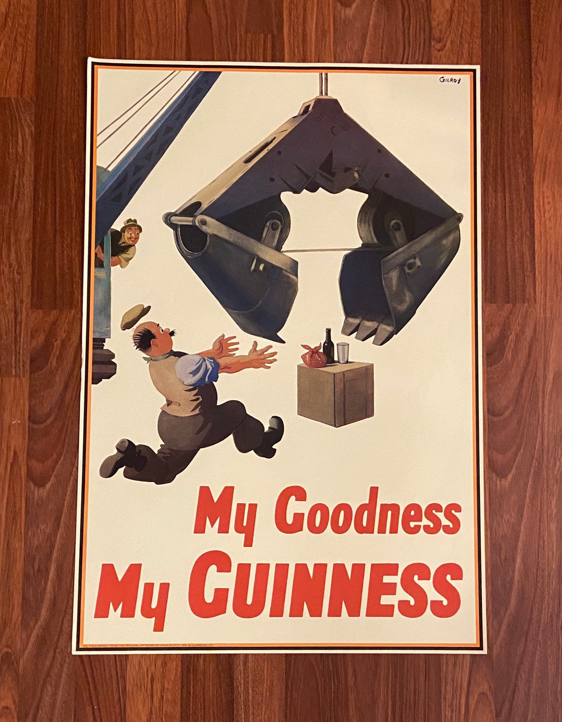 Guinness Poster Crane My Goodness My Guinness John Gilroy 30 X 24 - Etsy UK