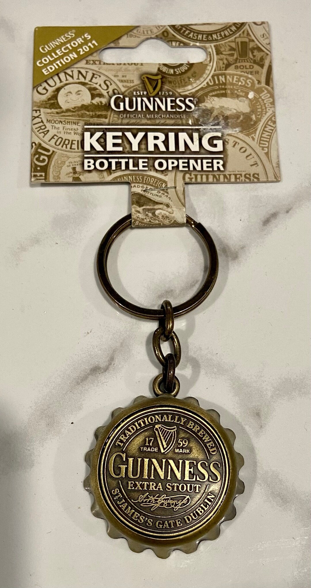 Vintage Guinness Keyring Bottle Opener Keyring Collector’s Edition 2011 ...