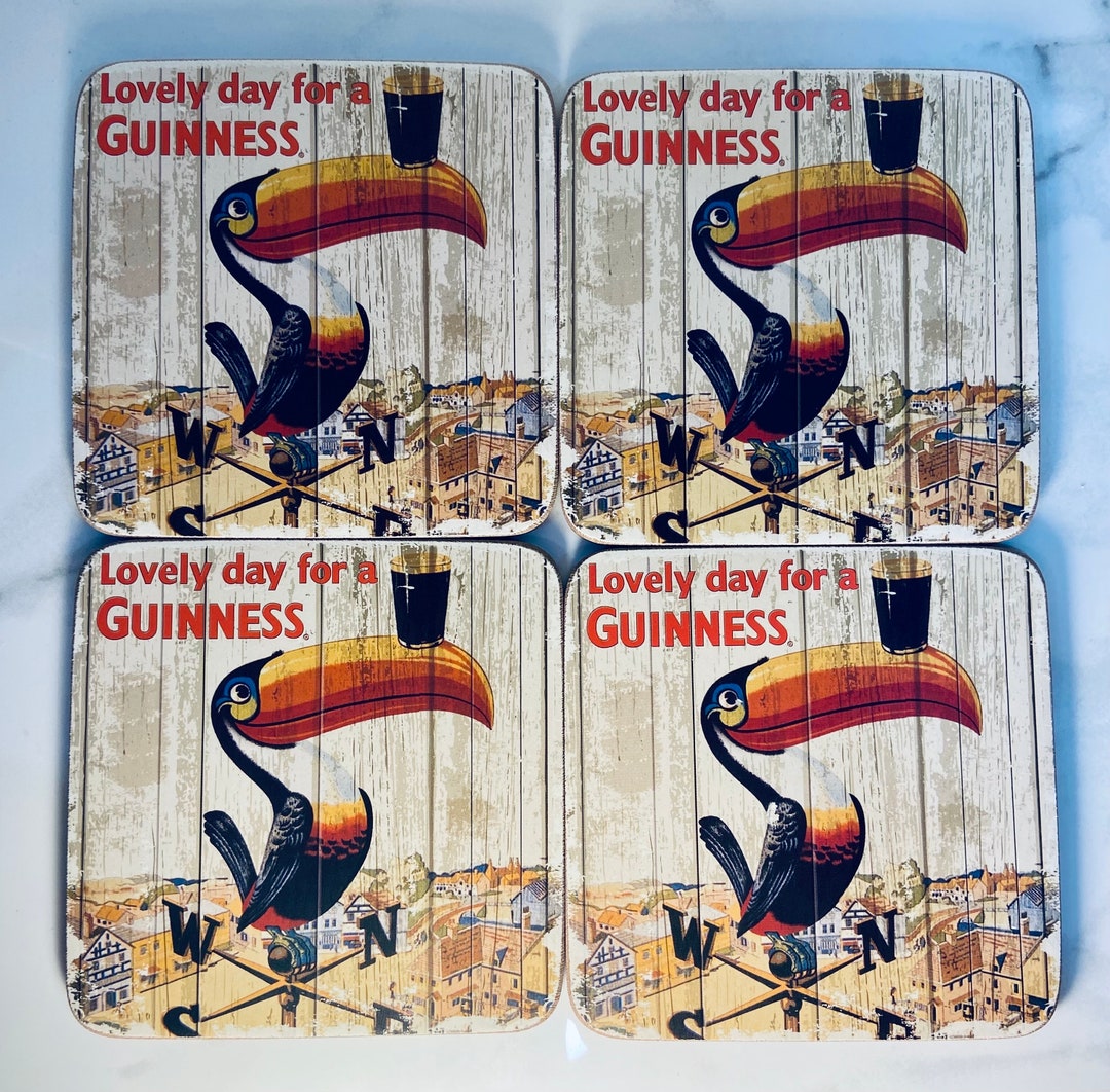 Guinness Toucan Weathervane Coasters Lovely Day for a Guinness Set of 4 ...
