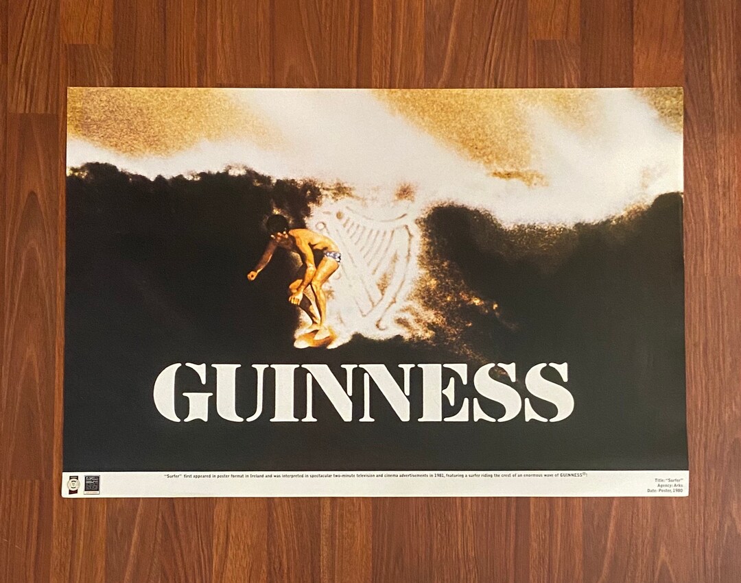 Guinness Surfer Poster Out of Print ONLY 1 LEFT - Etsy UK