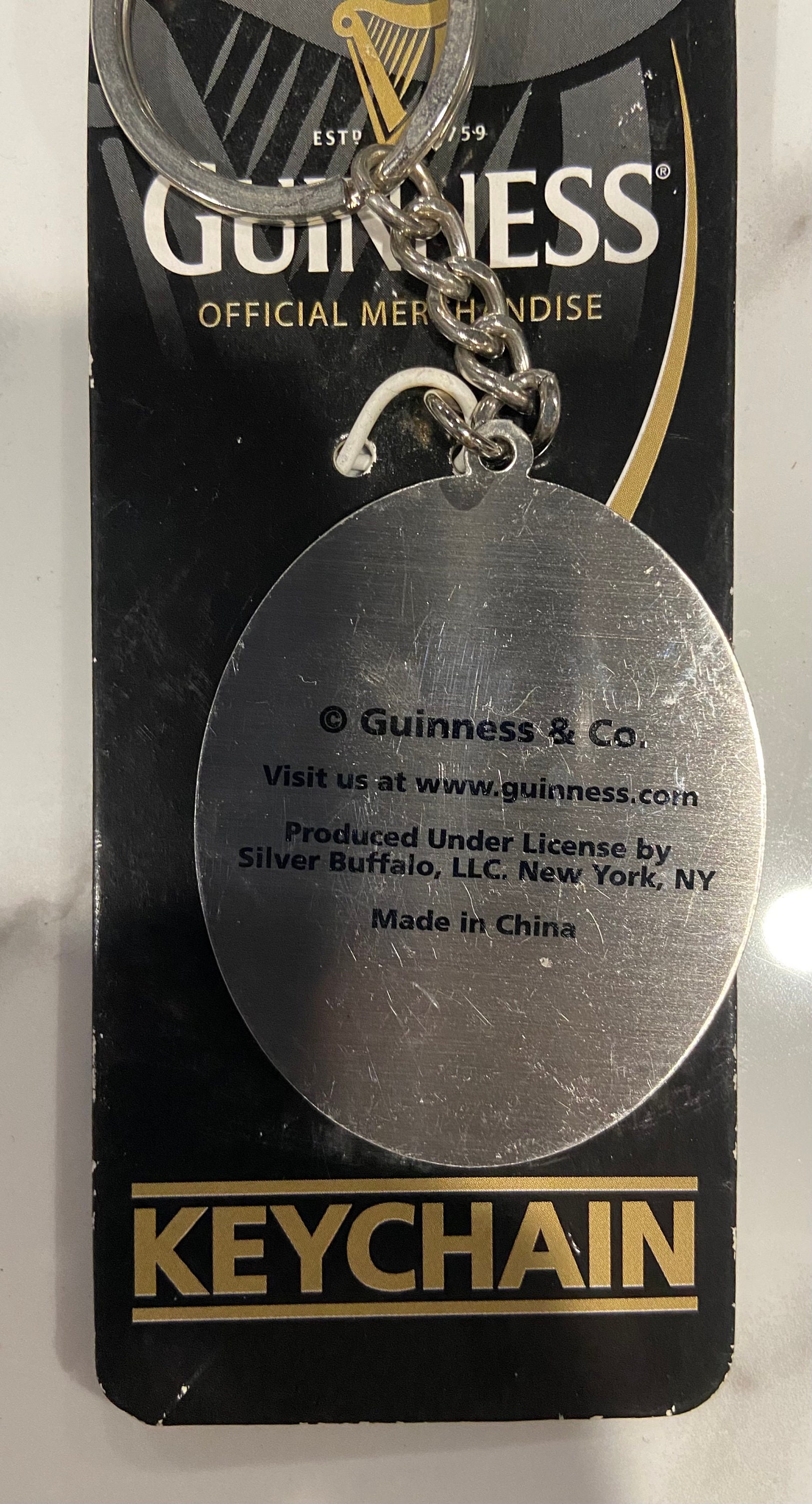 Vintage Guinness Bottle Logo Oval Keychain - Etsy