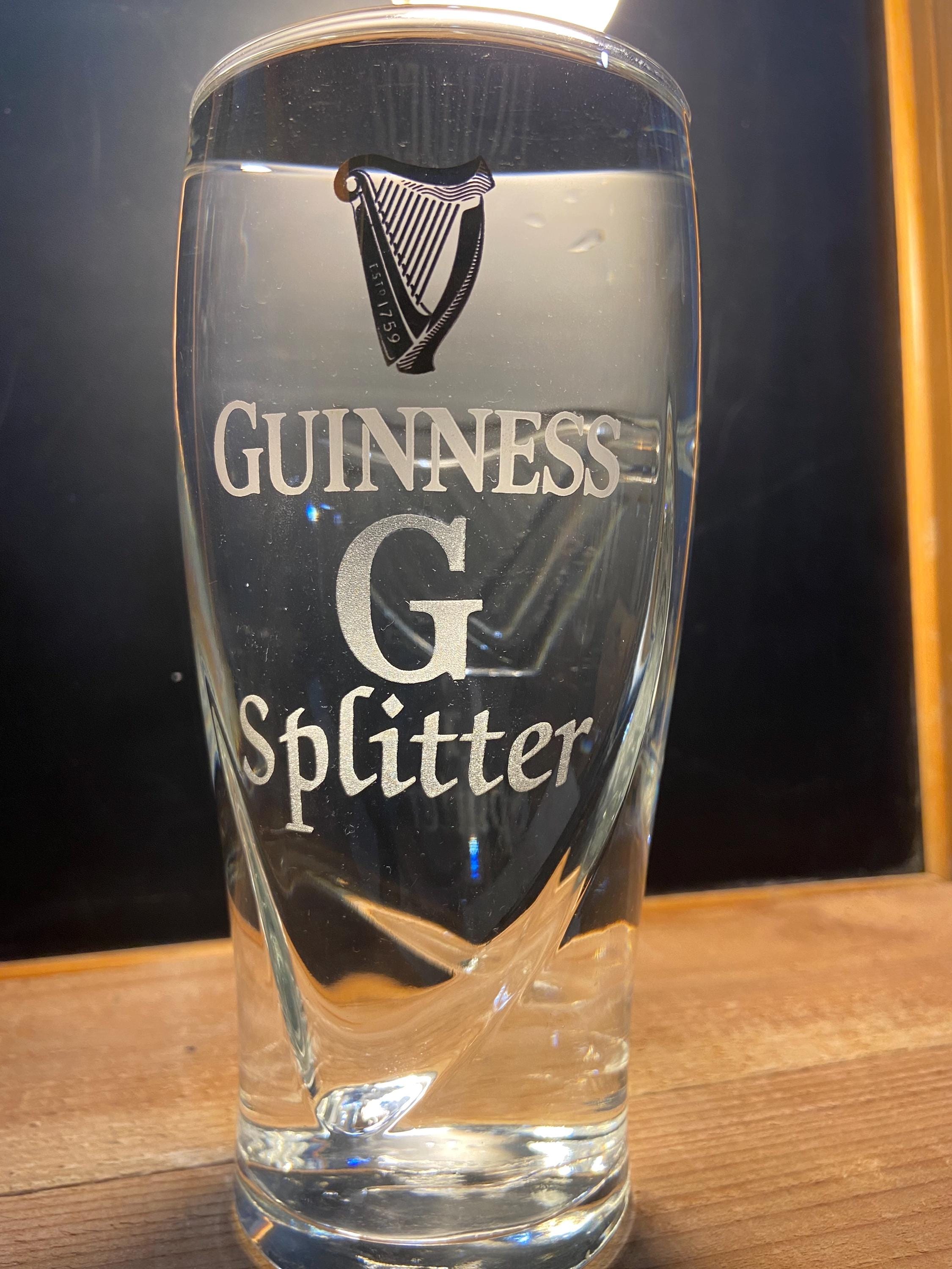 The G Splitter Guinness Beer Glass 20 Ounce Split the G Pint - Etsy