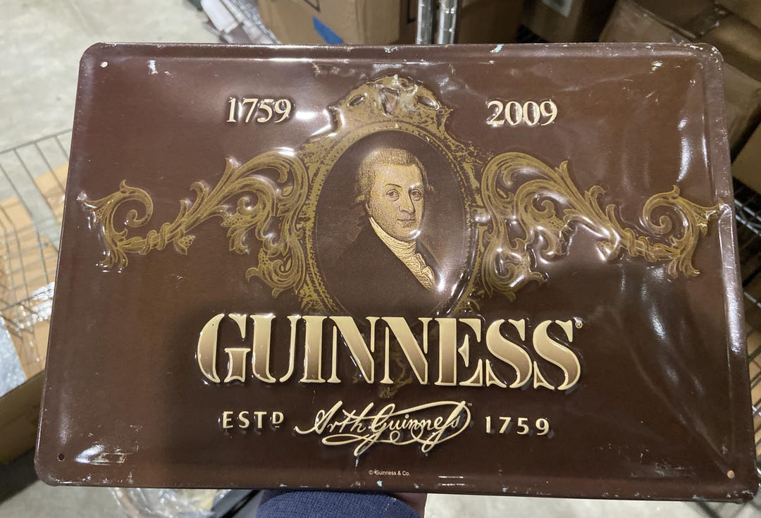 Vintage Guinness 250th Anniversary Arthur Guinness Portrait Embossed ...