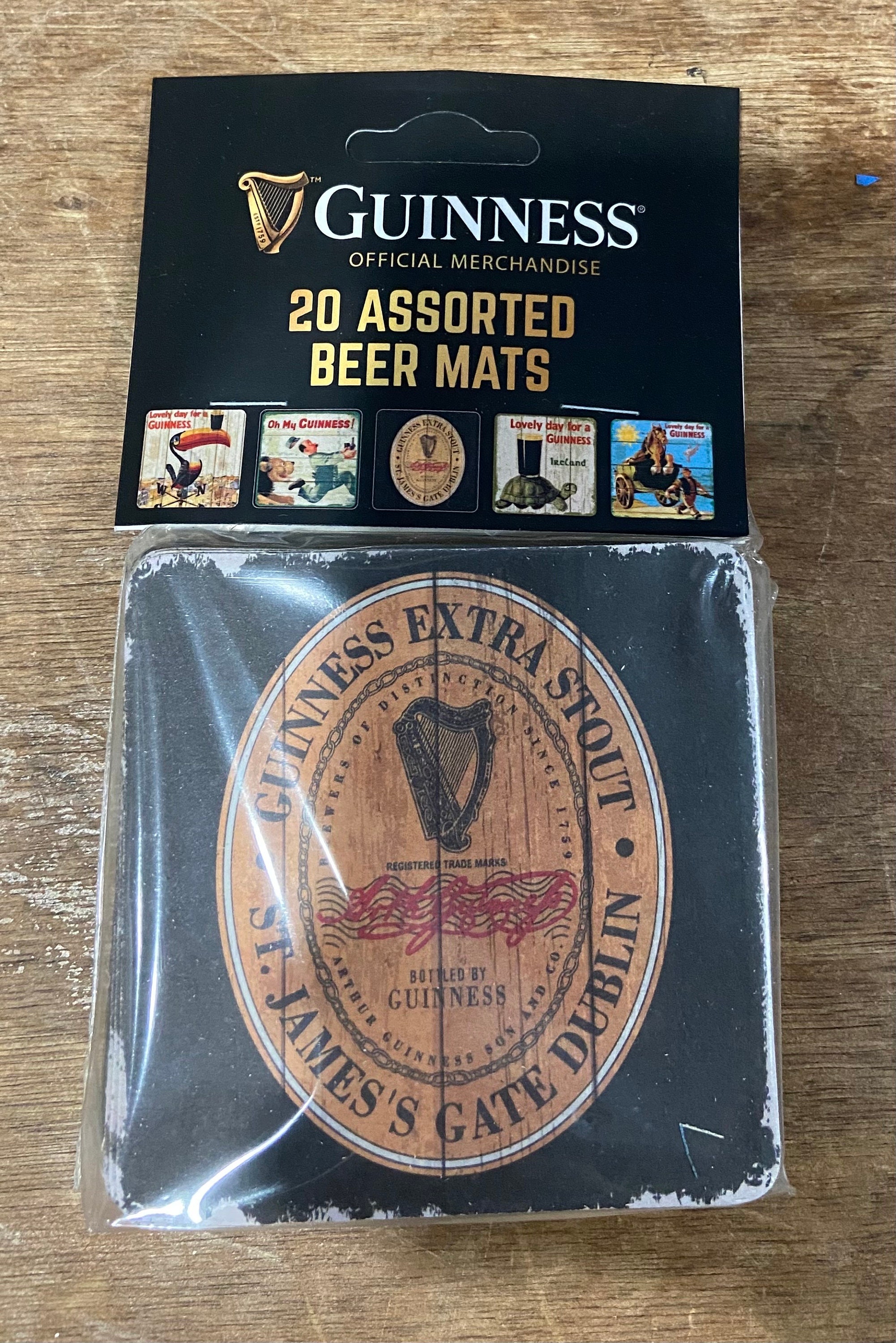 Guinness Coaster Beer Mats Set of 20 Assorted Toucan, Turtle, Horse ...