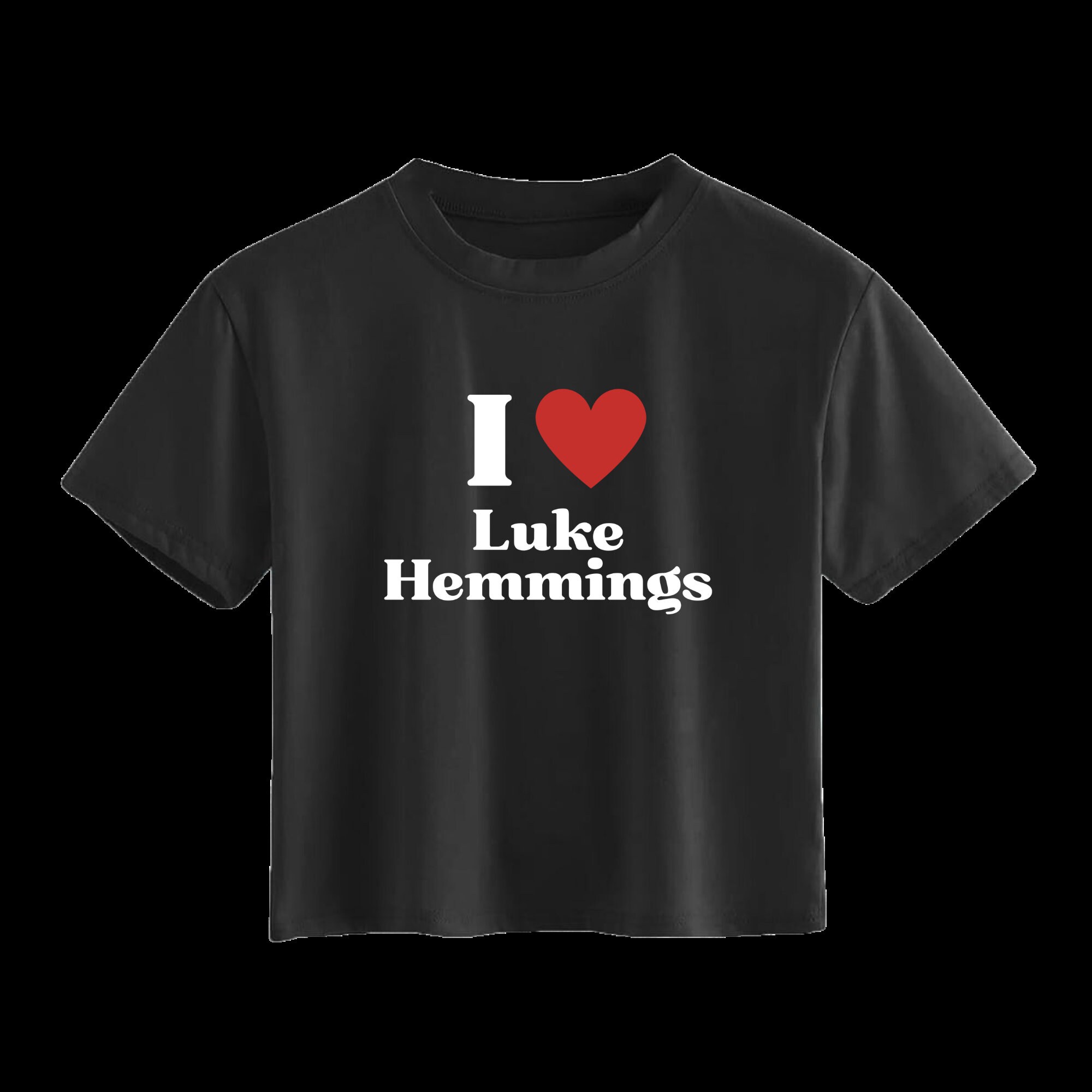 I Heart Luke Hemmings - Black Shirt & Crop Top - Etsy
