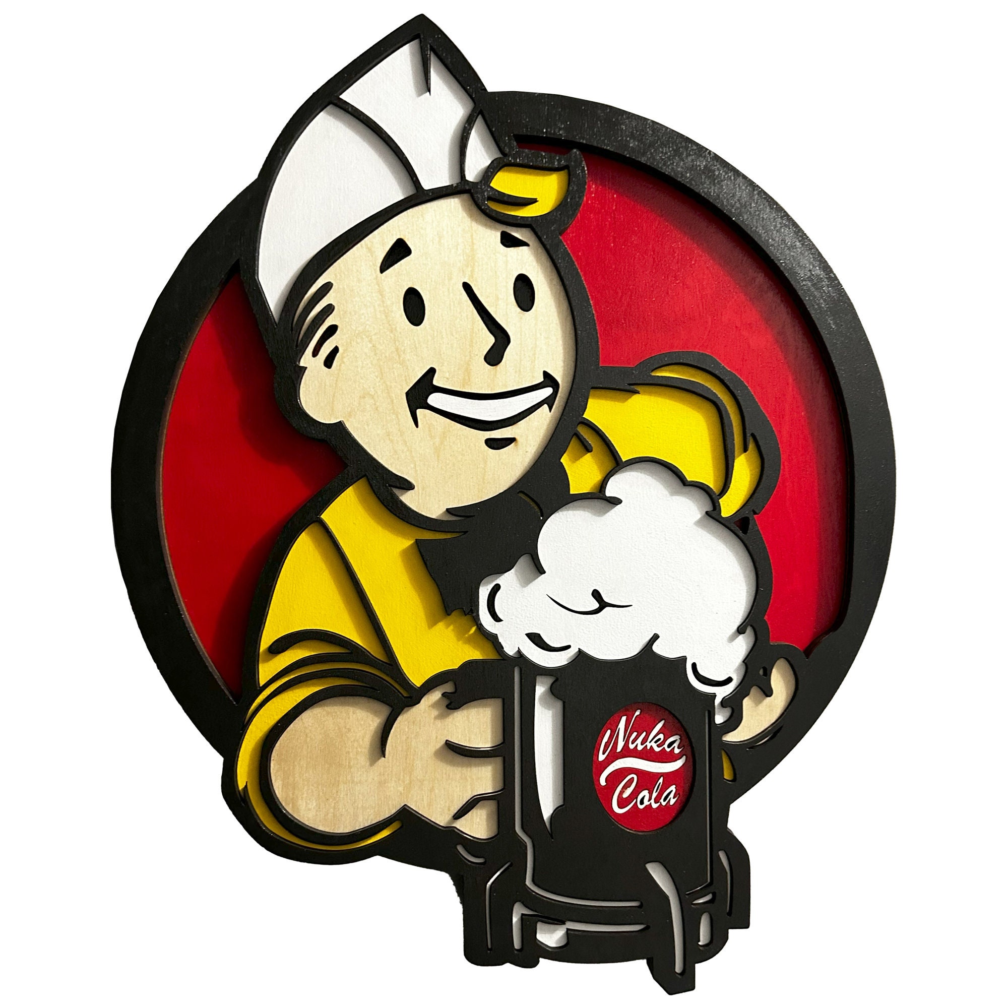 Vault Boy Nuka Cola Wooden Wall Art, Fallout, Video Game Art. Hang on ...