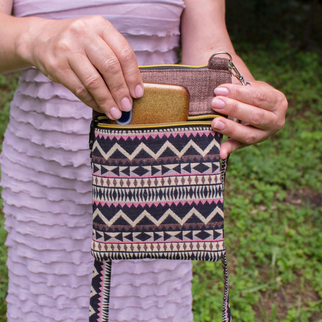 Boho Small Crossbody Bag, Handmade Tapestry Purse for Women, Cross Body ...