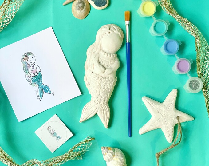 Paint Your Own Mermaid Craft Kit- Unique Handmade Design - Etsy