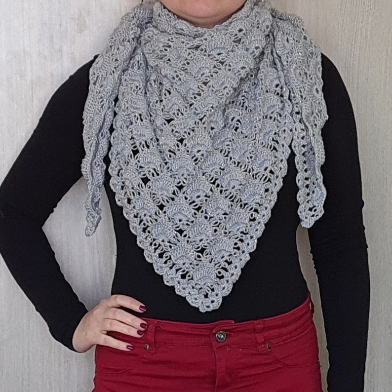 Simona Crochet Triangle Scarf Pattern PDF Download Tutorial - Etsy