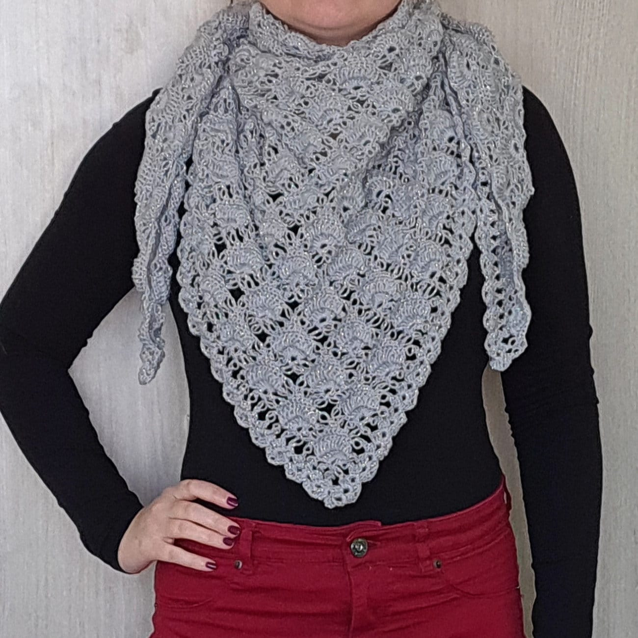 Simona Crochet Triangle Scarf Pattern PDF Download Tutorial - Etsy