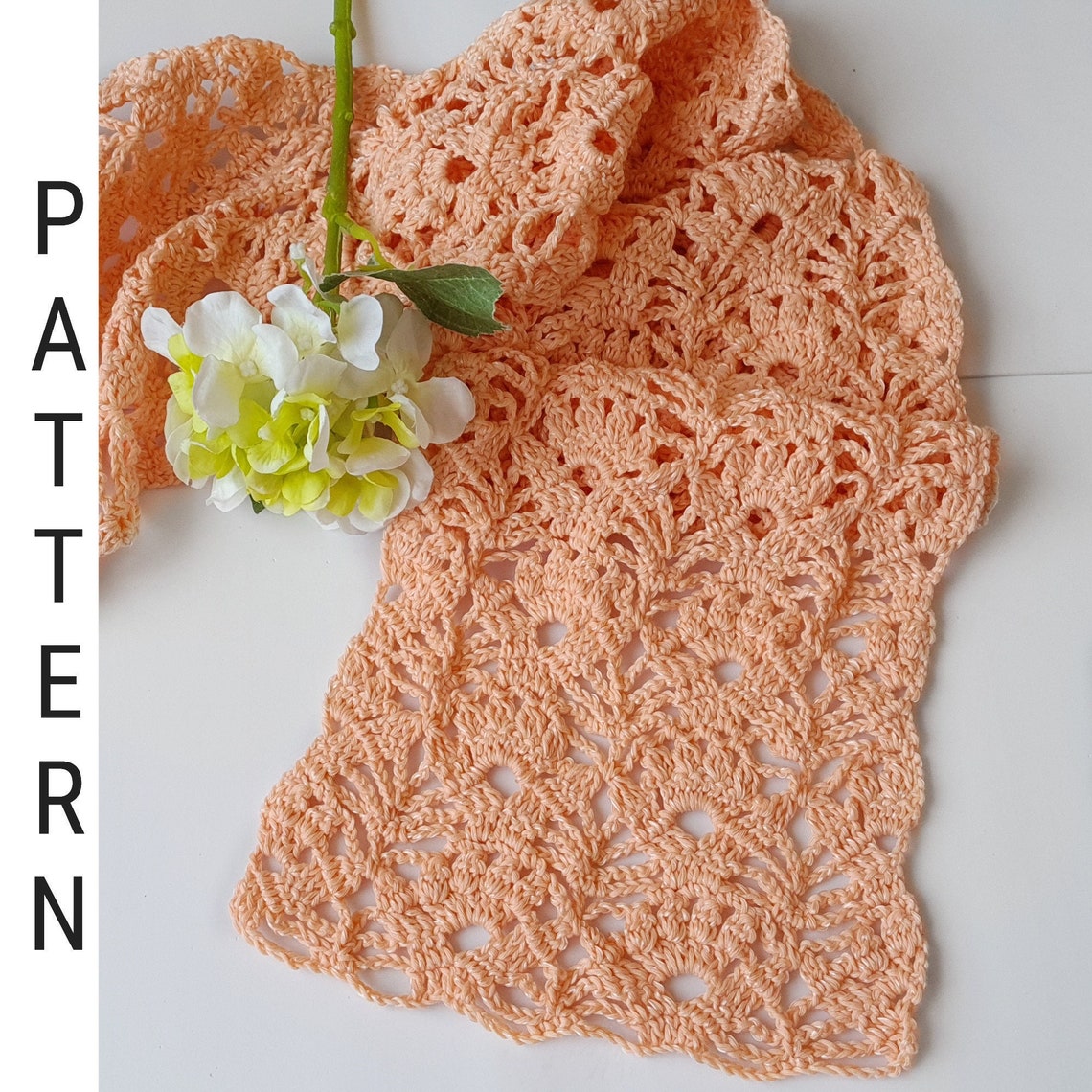 Mihaela Crochet Scarf Pattern PDF Download Tutorial - Etsy