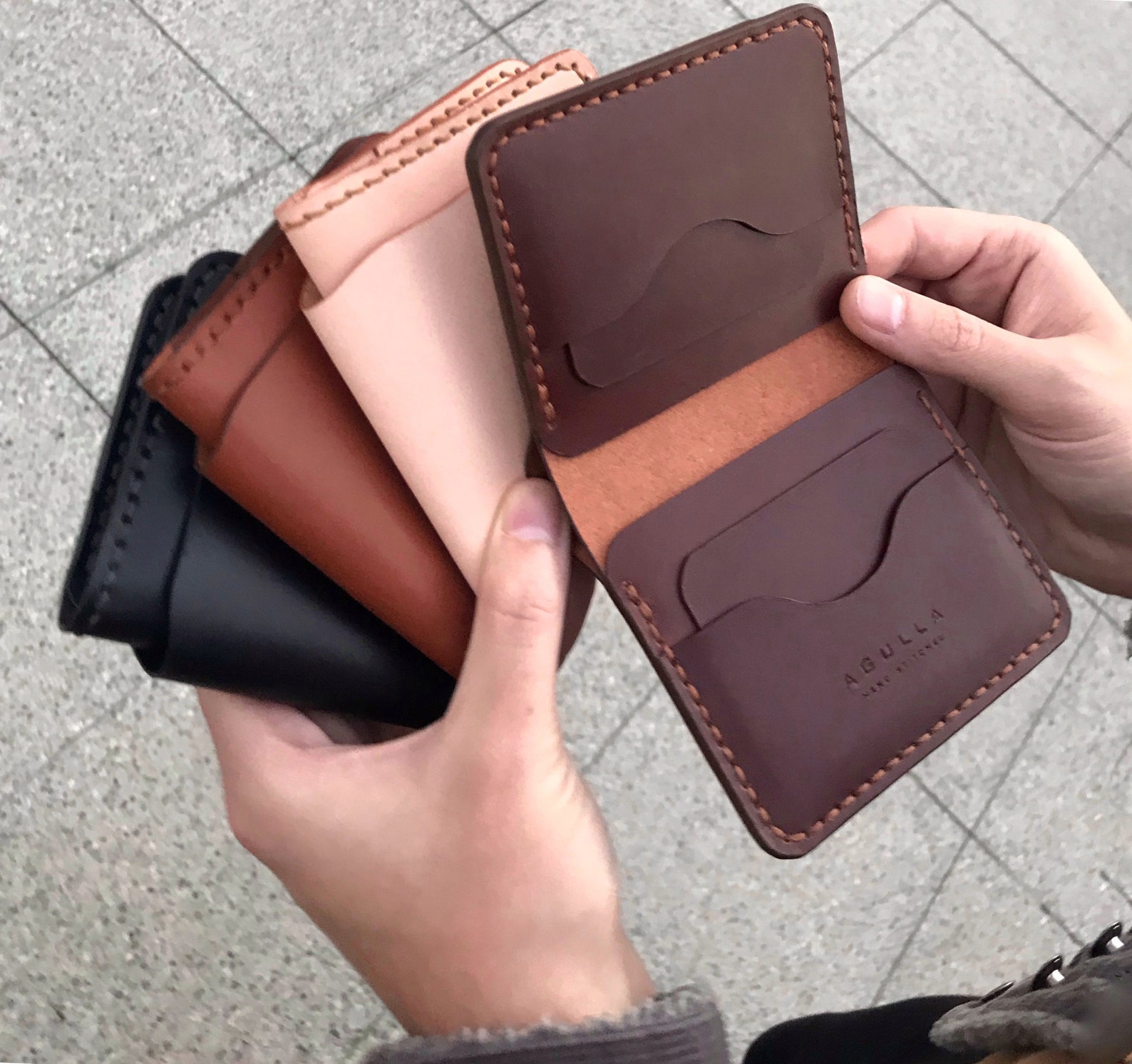 Custom Leather Bifold Wallet Handmade Wallet Leather Wallet - Etsy