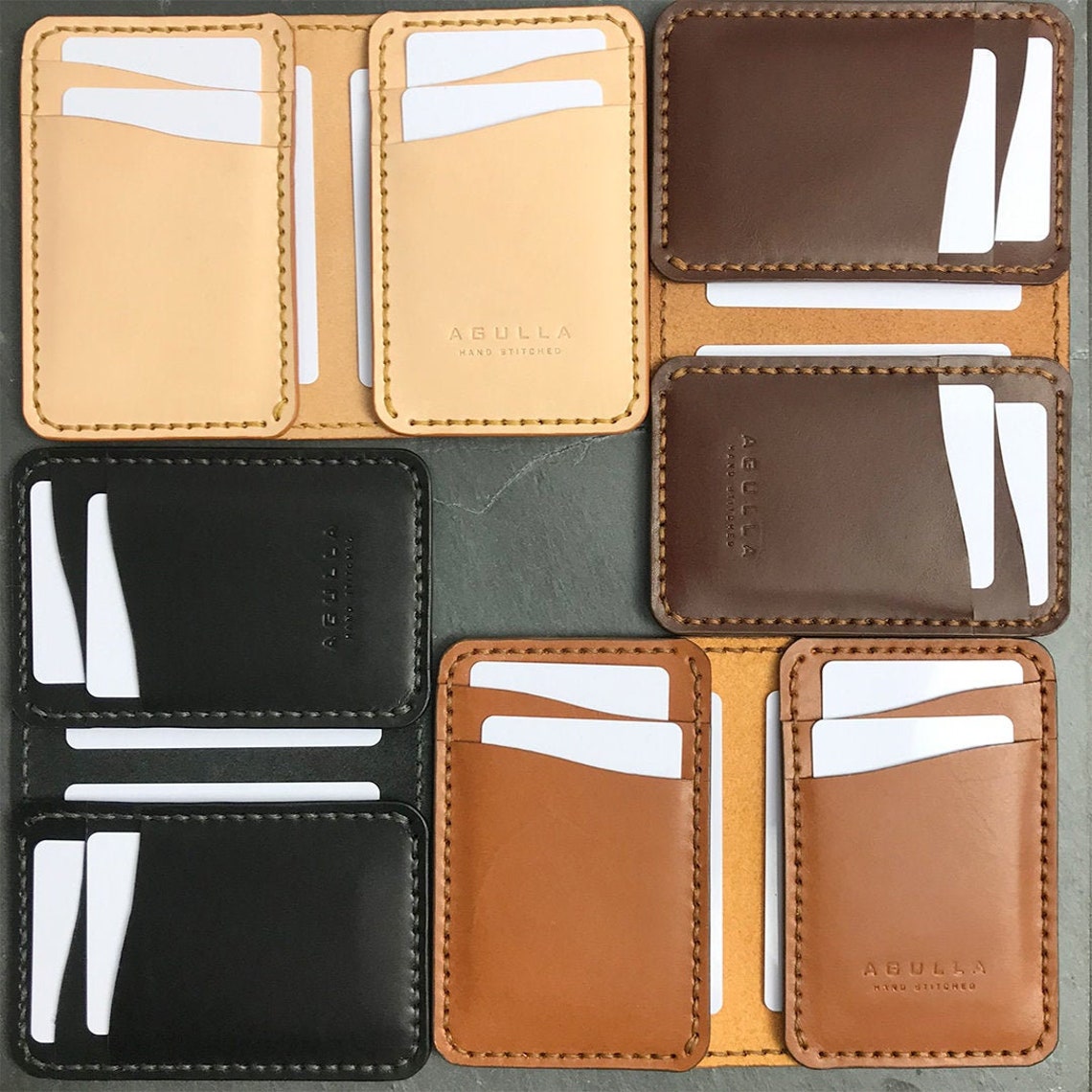 Leather Vertical Wallet Handmade Leather Wallet Mens - Etsy