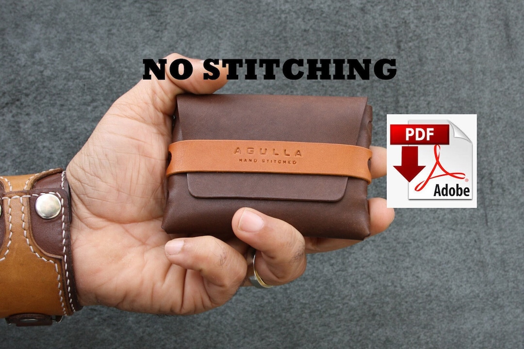 Stitchless Wallet Pattern, Leather Wallet Template, Cardholder Pattern ...