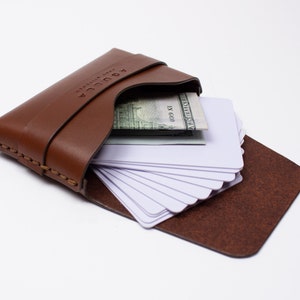 Leather Cardholder, Handmade Slim Wallet, Minimalist Cardholder ...