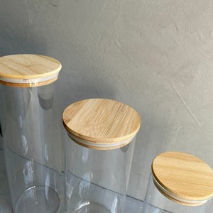 GLASS TUBE JARS | Three Sizes | Eco Glass | Home Storage | Terrarium ...