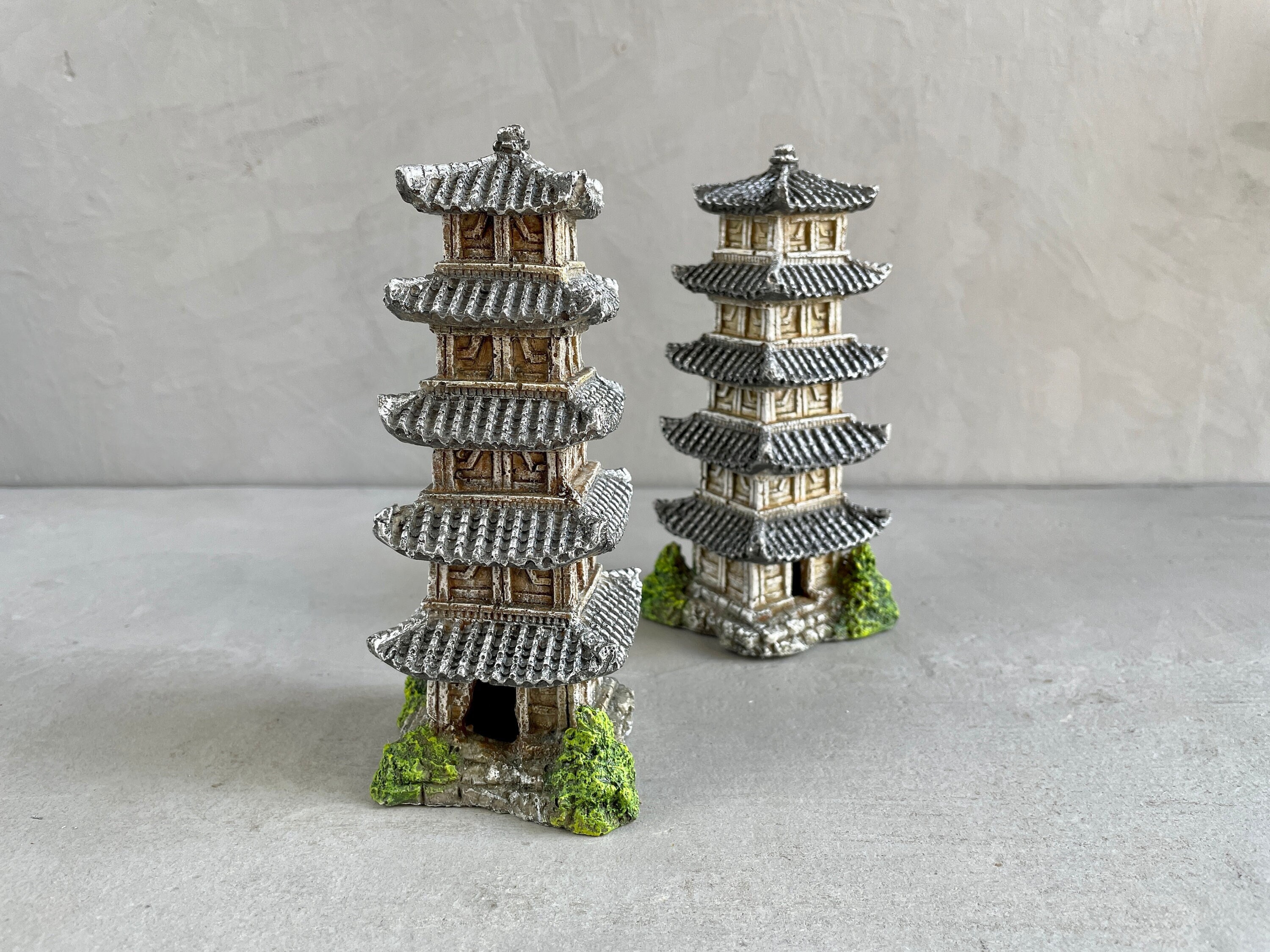 TALL PAGODA MODEL Terrarium & Aquarium Decor Resin Made | Etsy