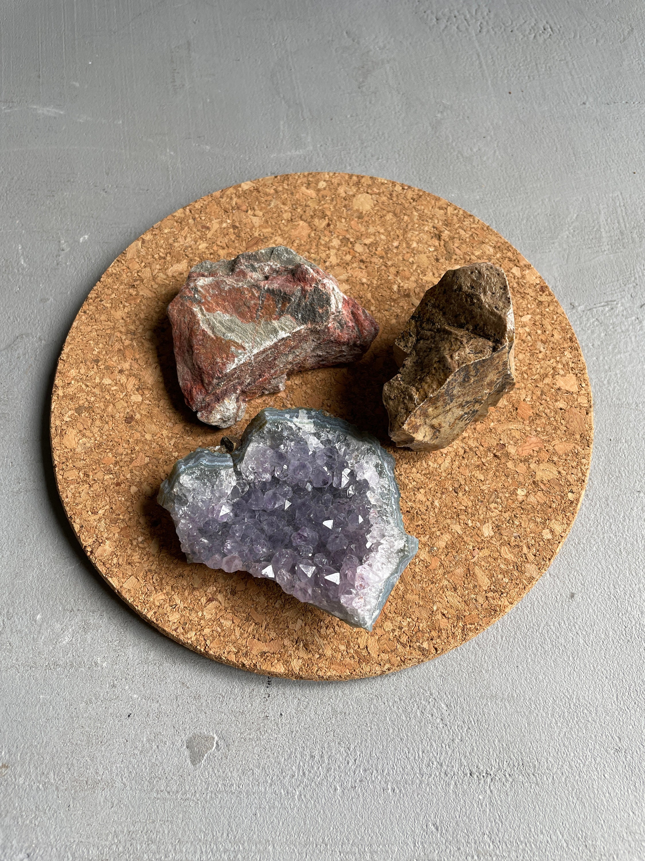 Natural Cork Tray Surface Protector Round Design | Etsy