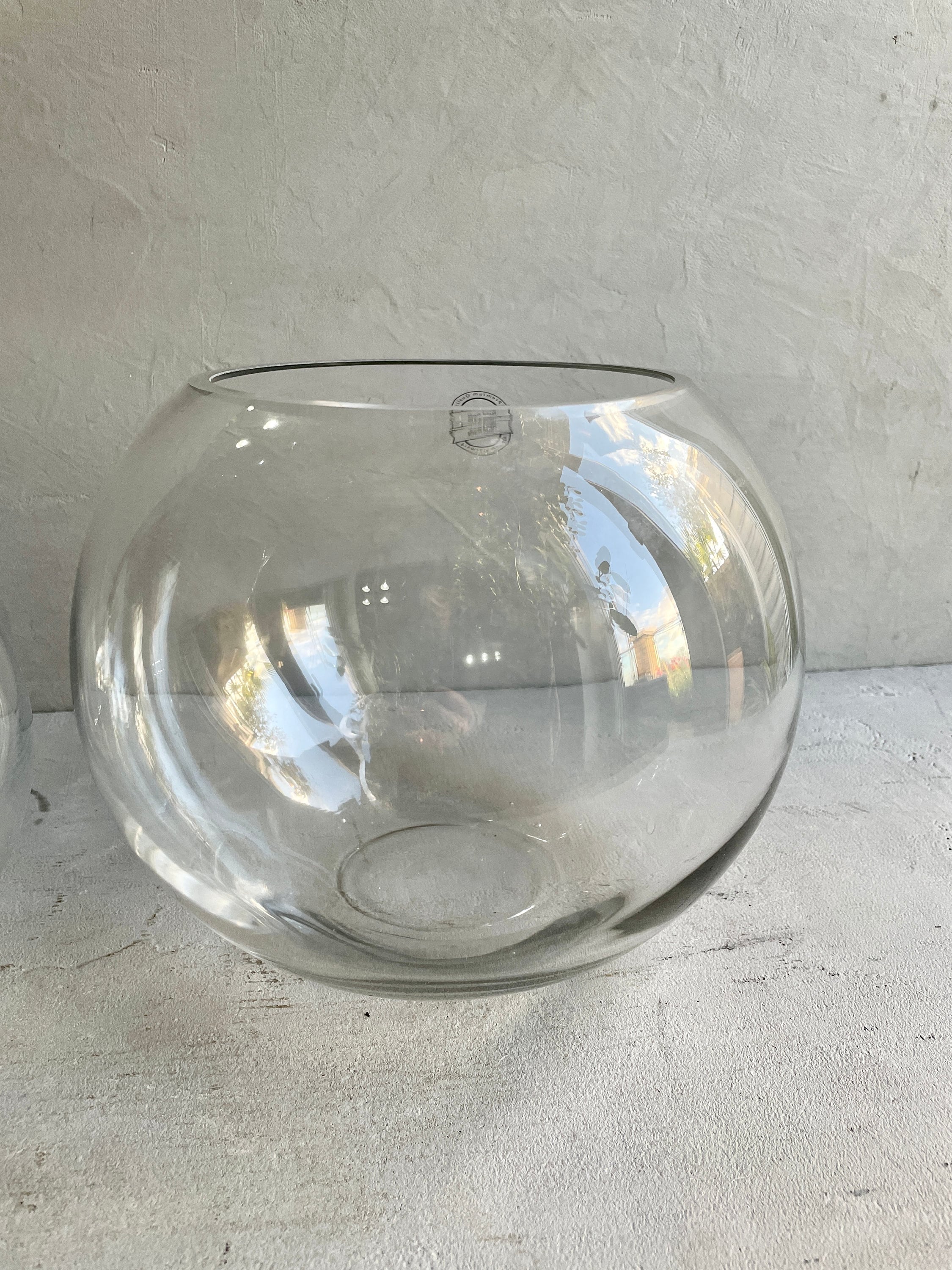 DECORATIVE GLASS BOWL Classic Fish Bowl Decorative Vase - Etsy UK
