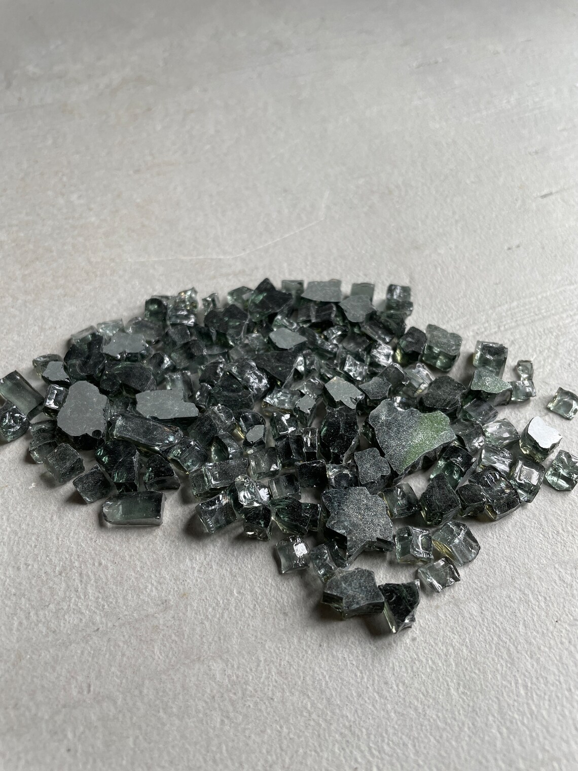 BROKEN GLASS BLACK Mirrored Gravel | Terrarium Supplies | Pot Toppers ...
