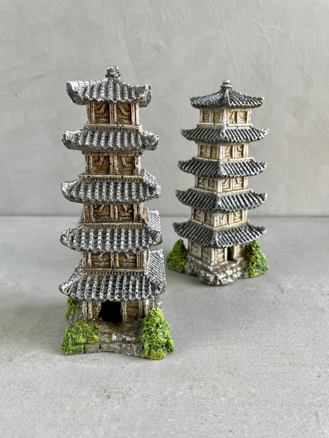 TALL PAGODA MODEL Terrarium & Aquarium Decor Resin Made | Etsy