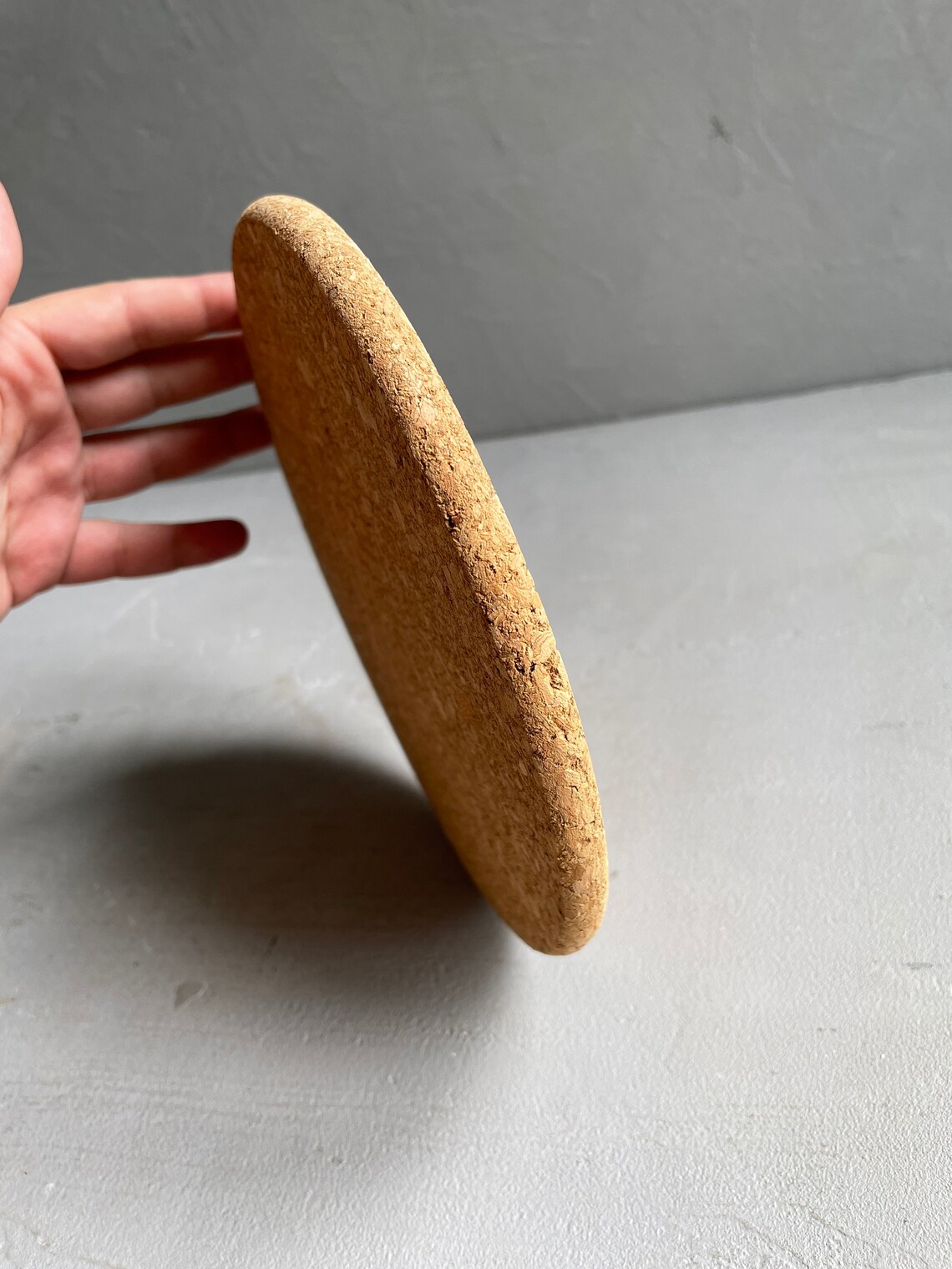 Natural Cork Tray | Surface Protector | Round Design | Handmade | Cork ...