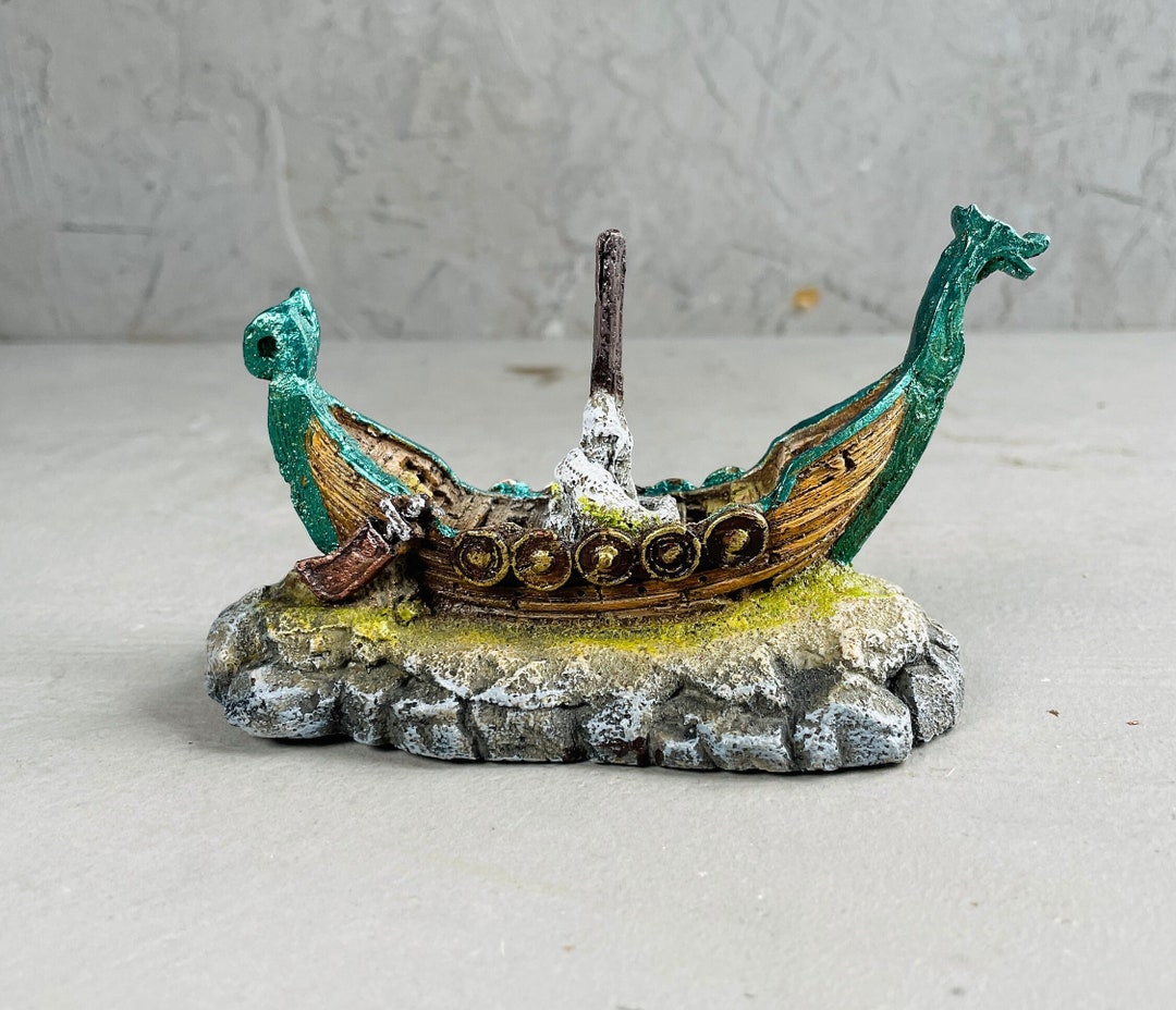 VIKING DRAKKAR MODEL | Terrarium & Aquarium Decor | Resin Made ...